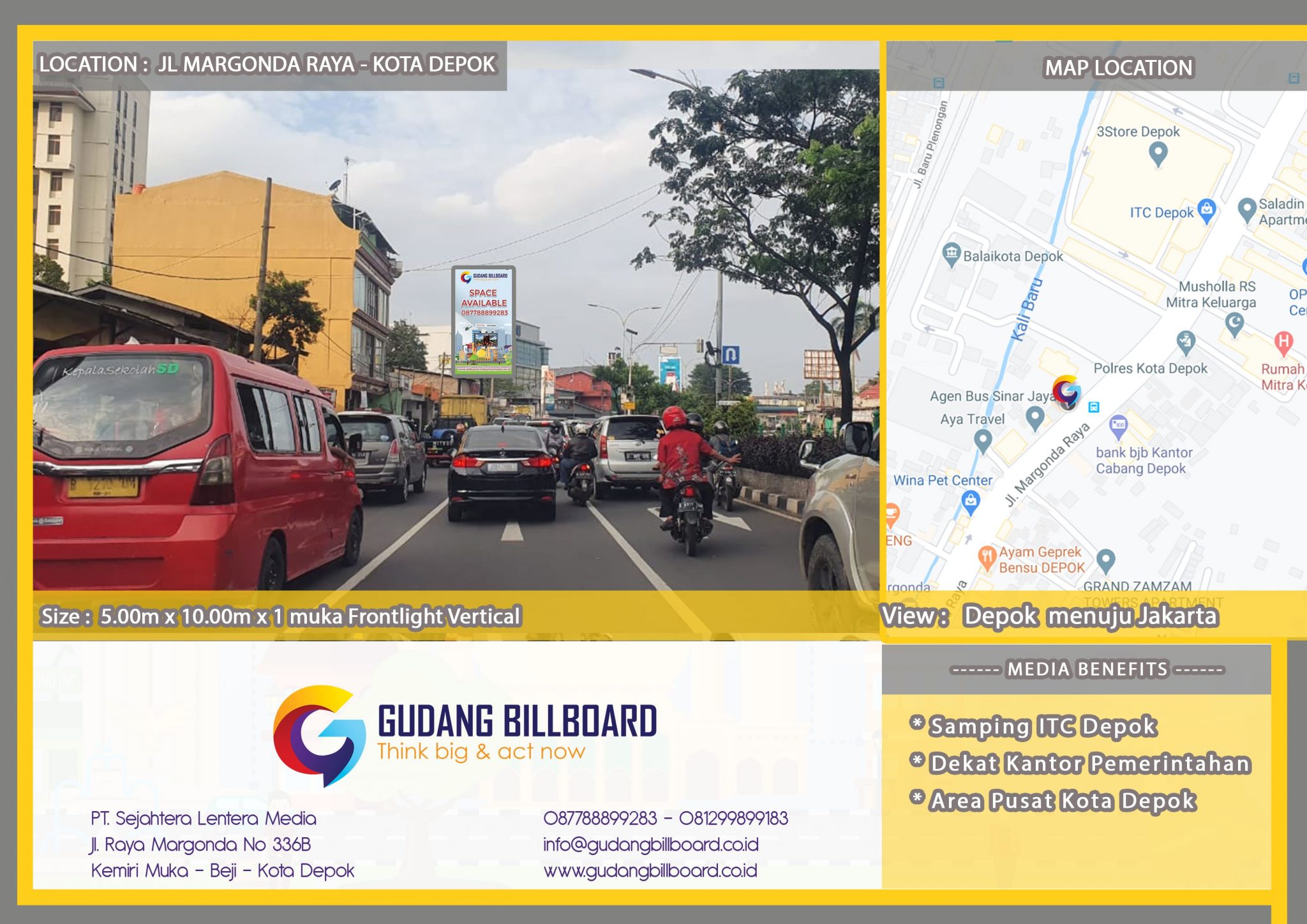 Billboard Depok - Lokasi Strategis - Hubungi 0877.888.99283