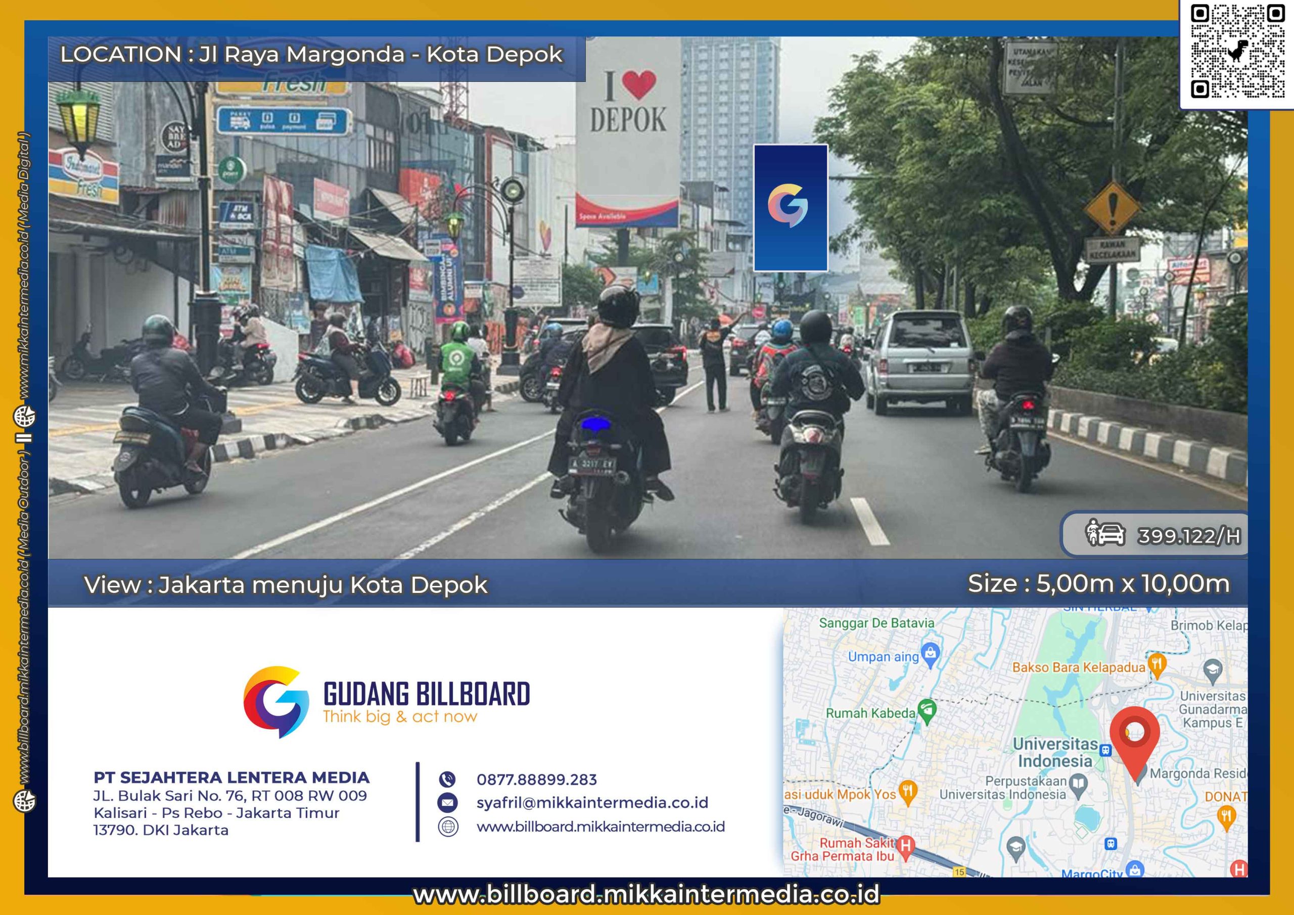 Titik Pemasangan Billboard strategis di Margonda Depok - Gudang Billboard